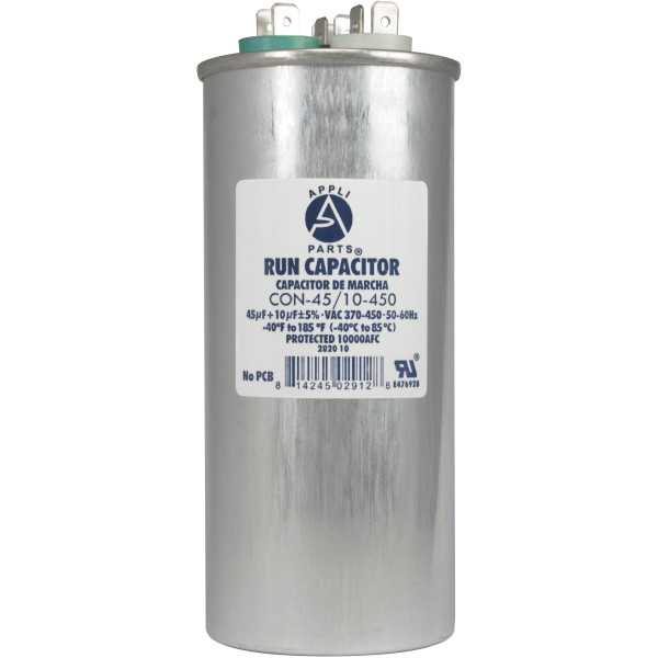 appli-parts-dual-run-capacitor-for-ac-4510-mfd-uf-microfarads-370vac-or ...